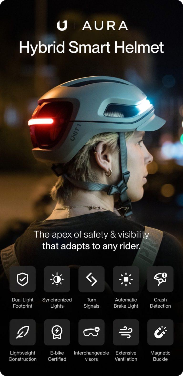 Unit 1 Aura: O capacete 'smart' de luzes integradas [com vídeos]